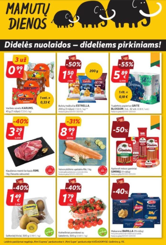 3 savaitės nuolaidos (2025.01.14–01.20) MAXIMA, LIDL, RIMI, IKI