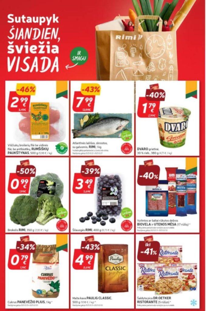 4 savaitės nuolaidos: MAXIMA, RIMI, IKI, LIDL (2025.01.20–01.27)