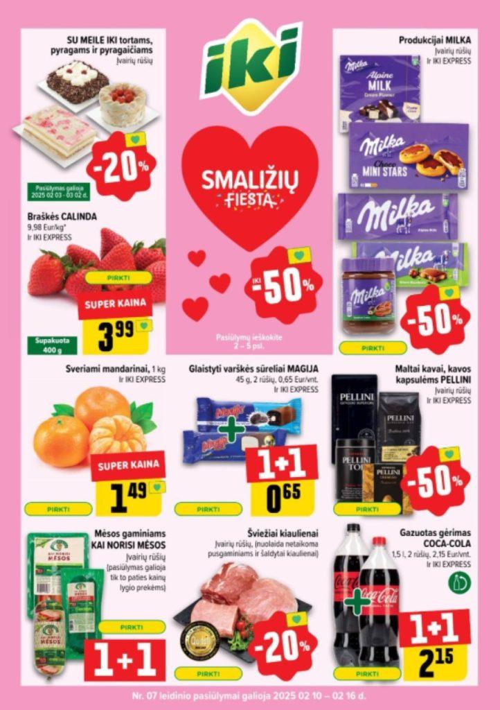 7 savaitės nuolaidos: MAXIMA, RIMI, IKI, LIDL (2025.02.10–02.17)